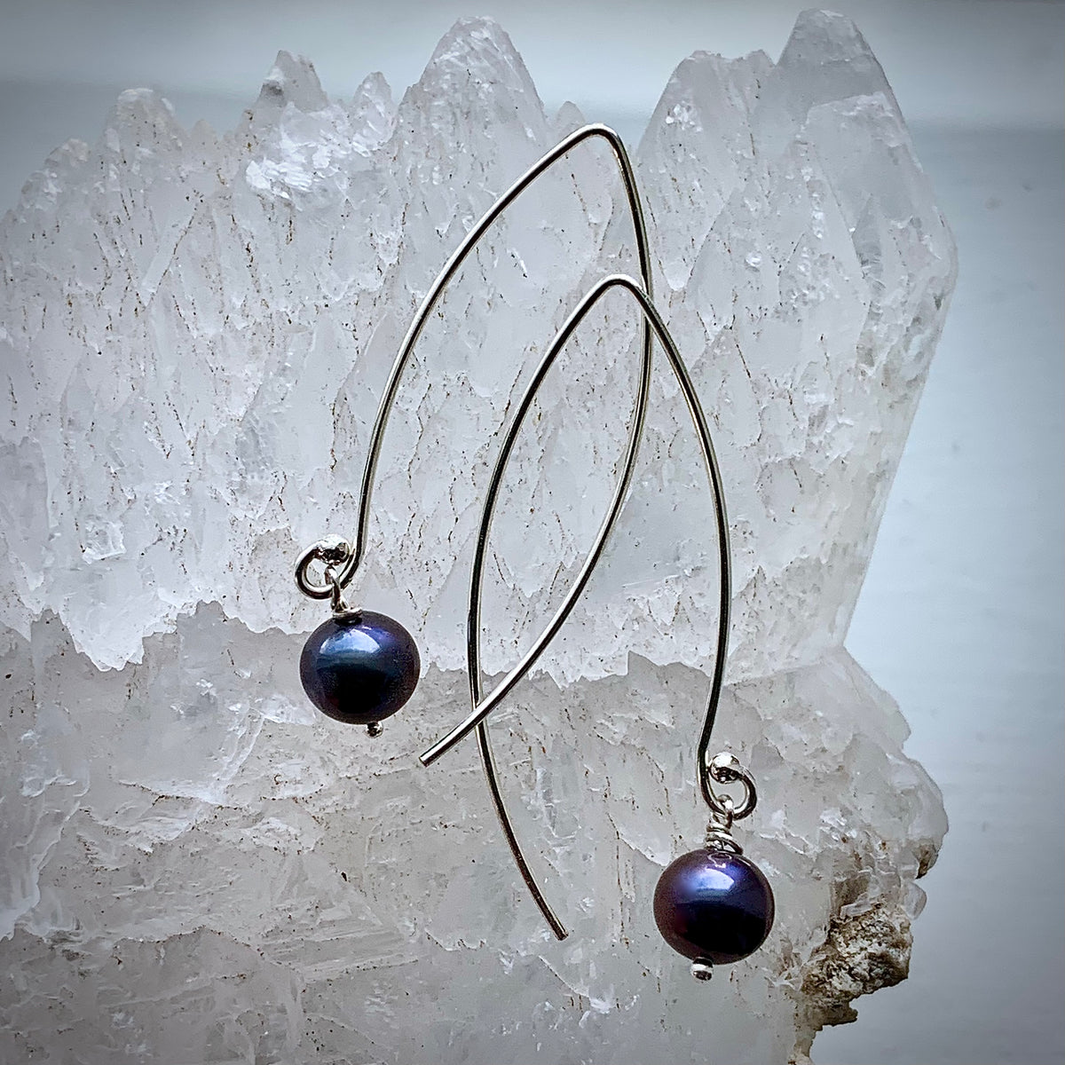 Sea Level: Oval/Lavender Pearl Drop Earrings – Nichole Collins Jewelry